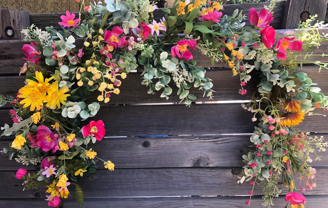 Summer Garland Spring to Summer Poppy Garland Flower Table Decor Summer ...