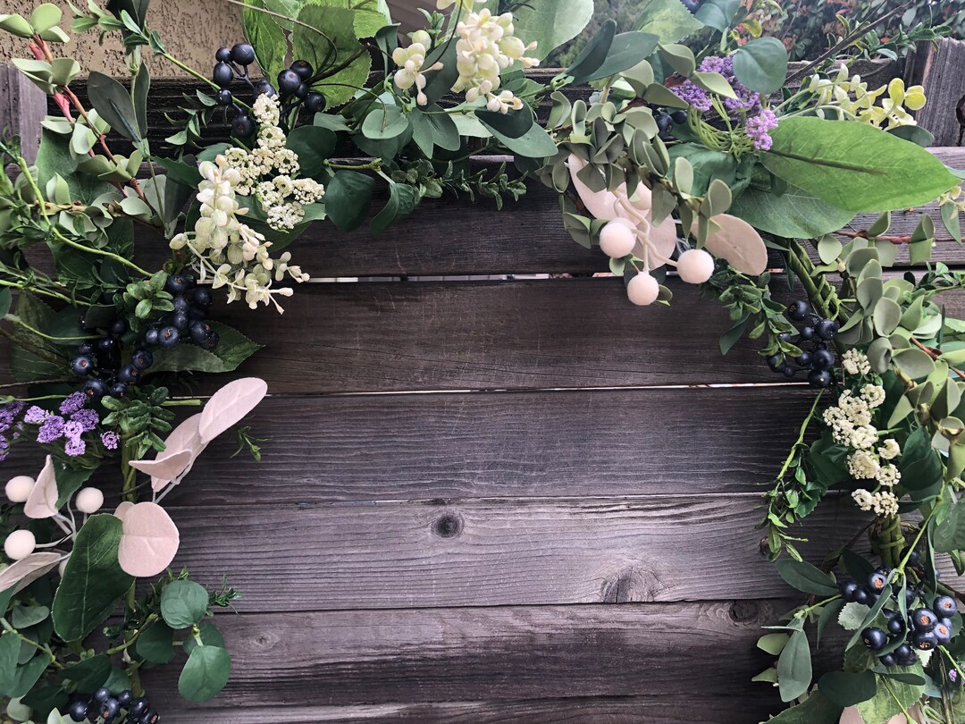Blueberry Garland Blueberry Greenery Summer Garland Spring Berry Swag ...