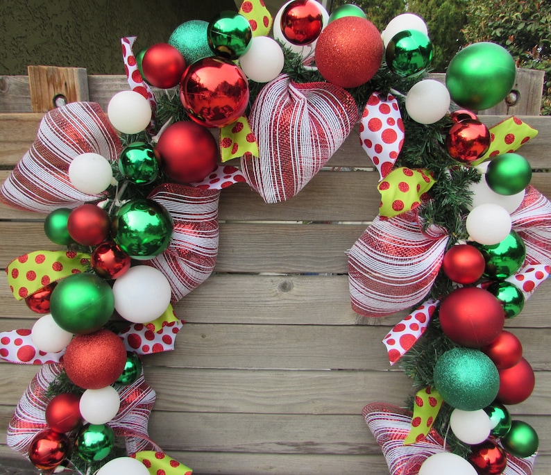 9' Christmas Garland Christmas Ball Ornament Garland - Etsy