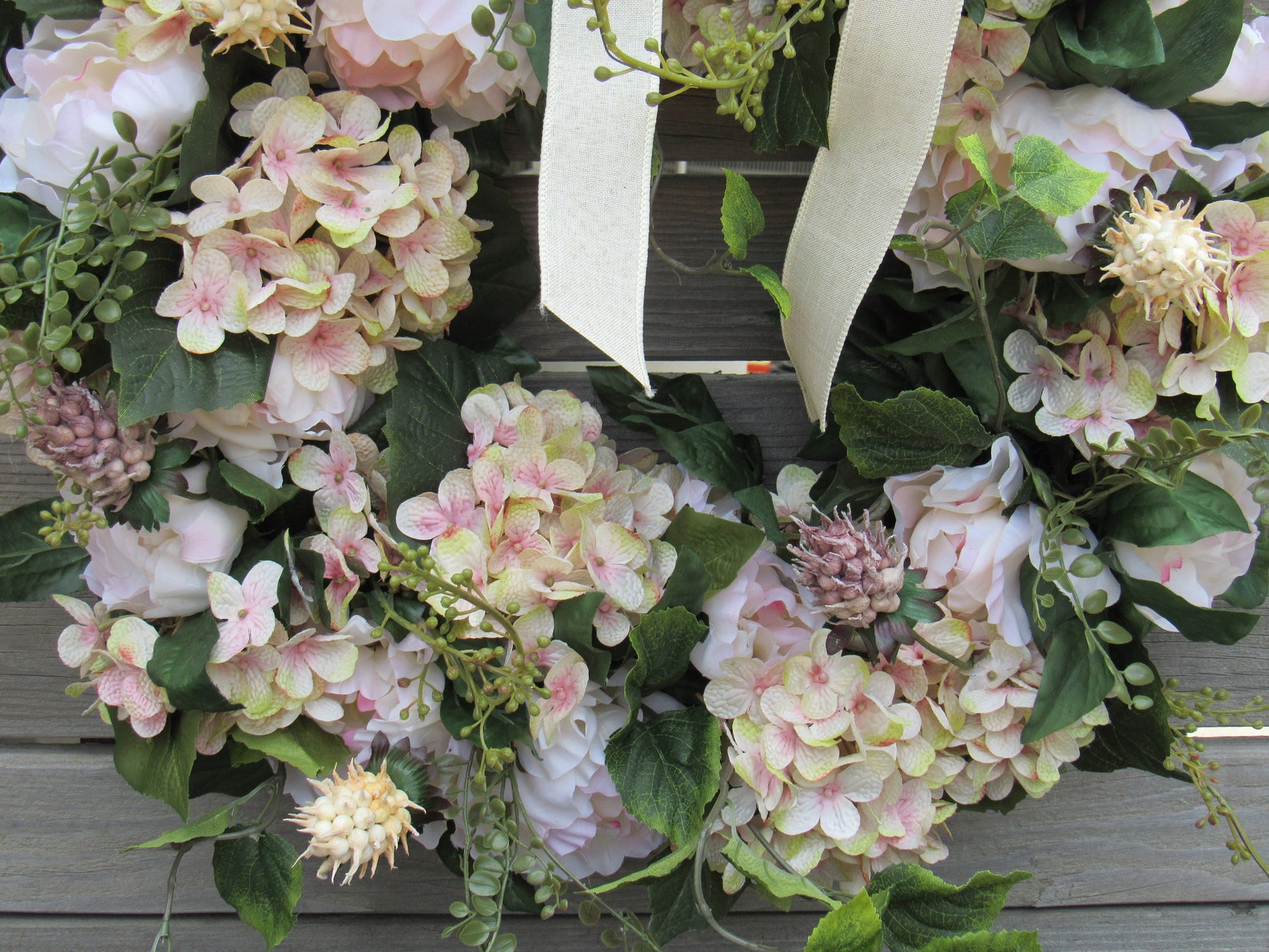 Hydrangea Wreath Peony Door Decor Summer Wreath Spring Door | Etsy
