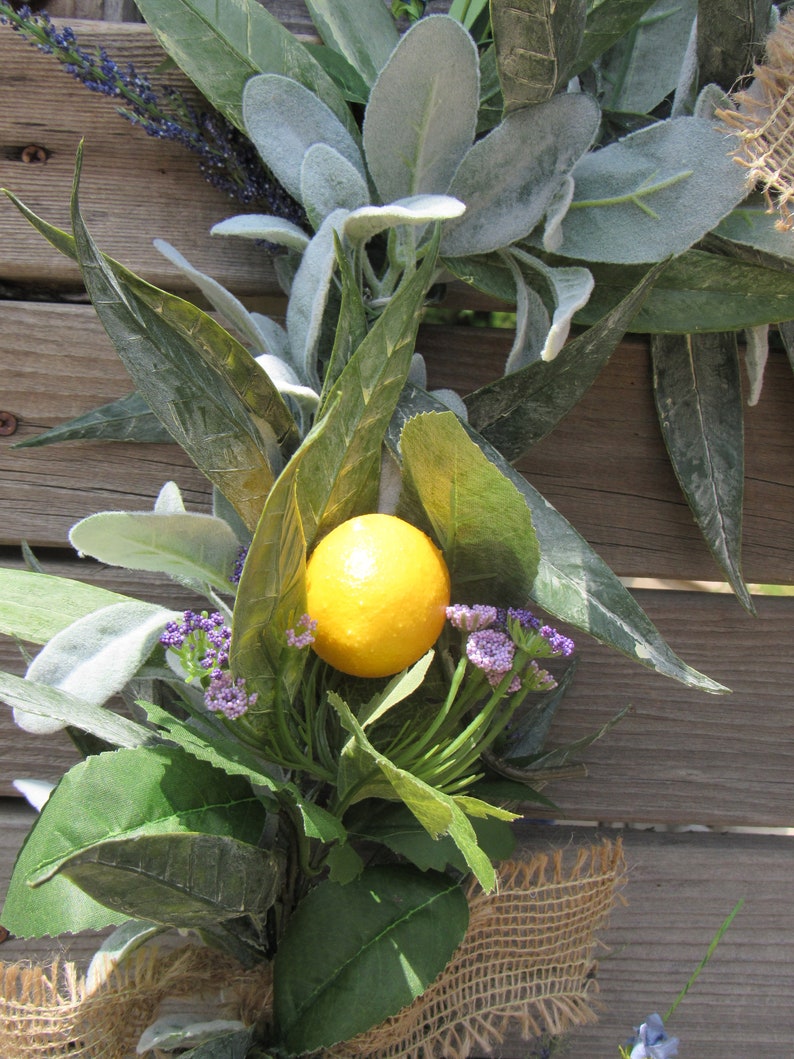 Lemon Lavender Garland Lemon Lamb's Ear Swag Lemon Bay Leaf Lemon ...