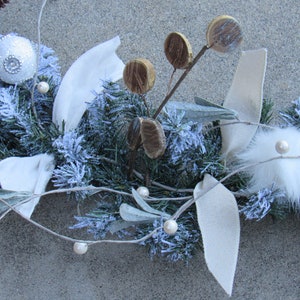 Winter Garland Winter Table Decor Ice Skate Snowy Pine Garland Winter ...