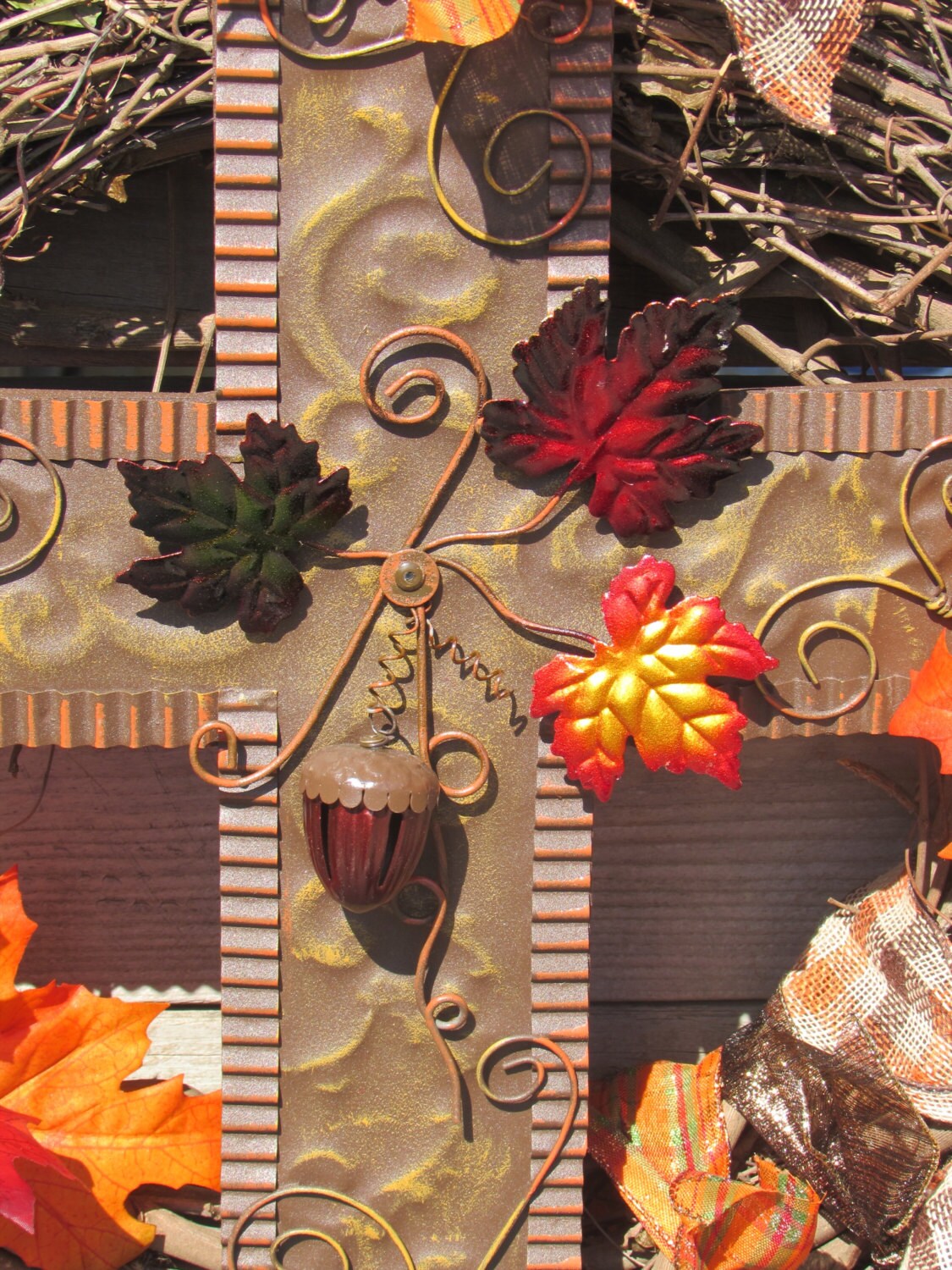 18 Religious Fall Wreath Cross Fall Wreath Fall | Etsy