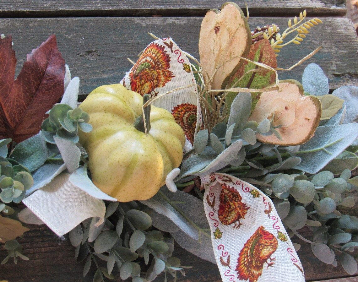Fall Harvest Garland Pumpkin Table Decor Fall Centerpiece Turkey ...