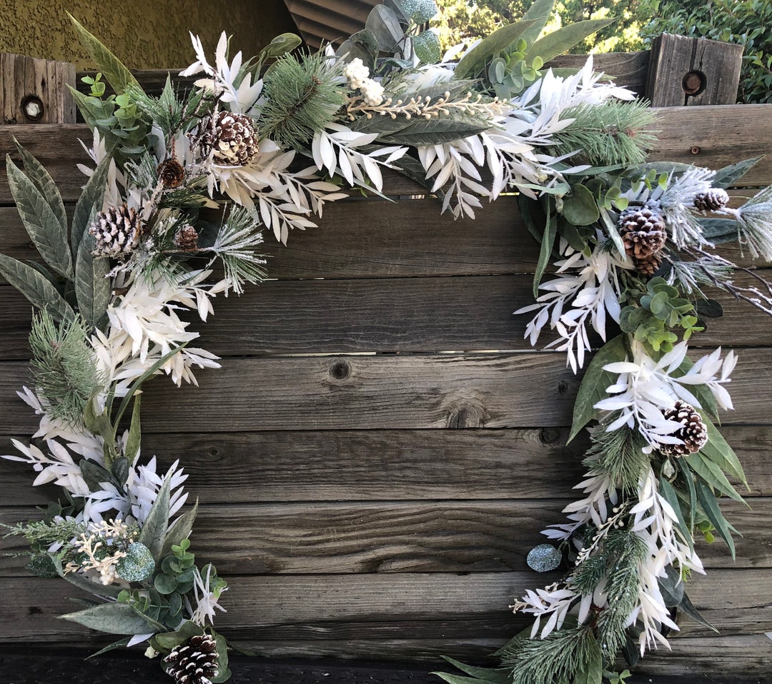 Winter Garland Winter Table Decor Winter Centerpiece Winter Mantel ...