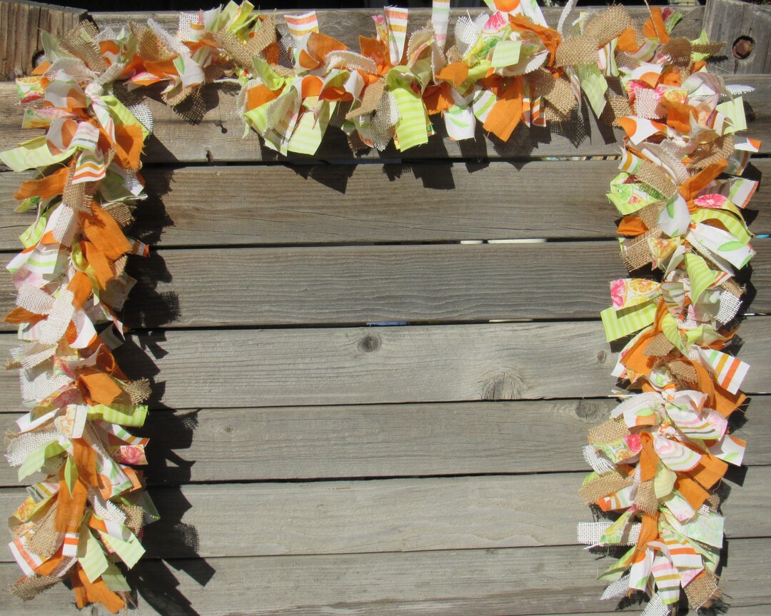 Summer Fabric Garland Spring Fabric Swag Orange Fruit Slice Fabric ...