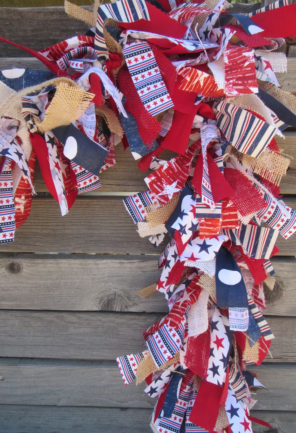 4th of July Garland July 4th Swag Patriotic Mantel Decor Red - Etsy