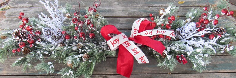 Christmas Table Decor Christmas Centerpiece Holiday Joy Table - Etsy