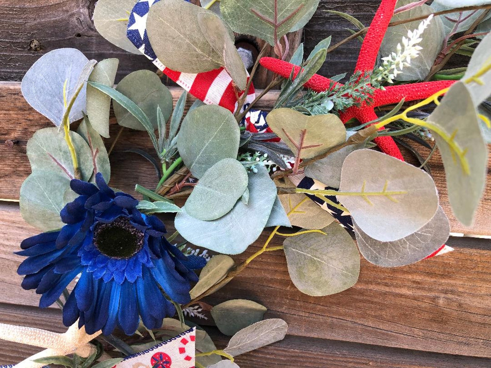 4th of July Garland July 4th Greenery Summer Starfish Garland Fourth ...