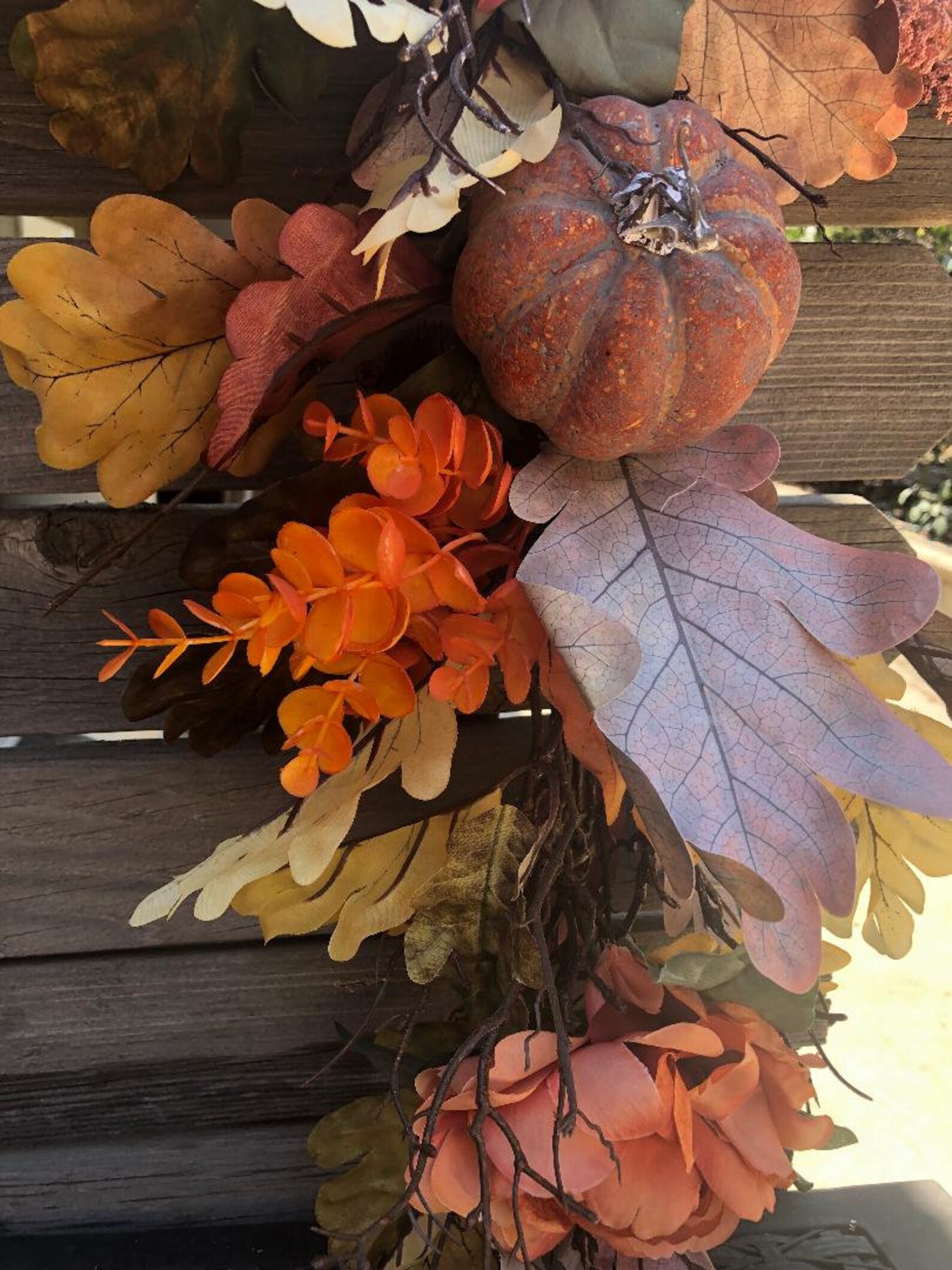 Fall Leaf Garland Fall Table Decor Pumpkin Door Decor Fall - Etsy