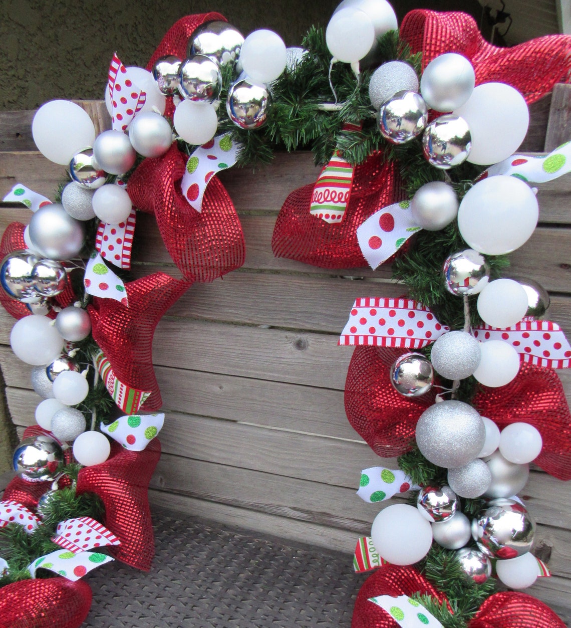 9' Christmas Ornament Ball Garland Christmas Door Decor | Etsy