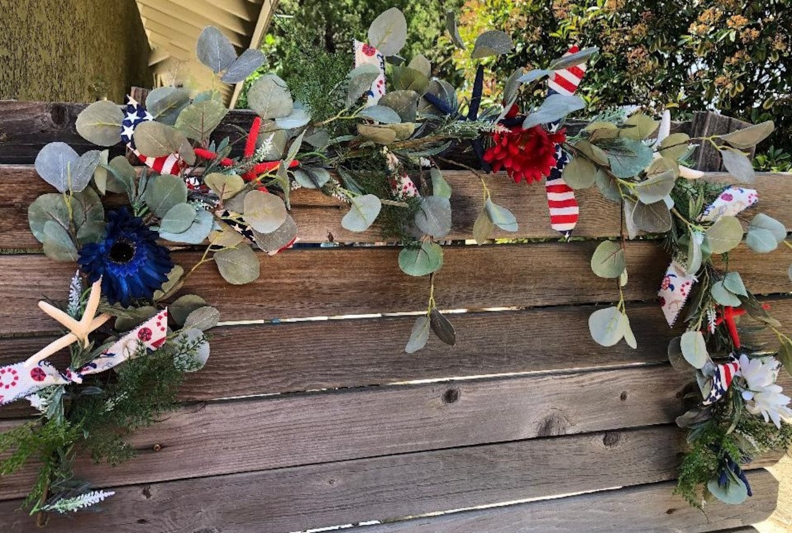 4th of July Garland July 4th Greenery Summer Starfish Garland Fourth ...