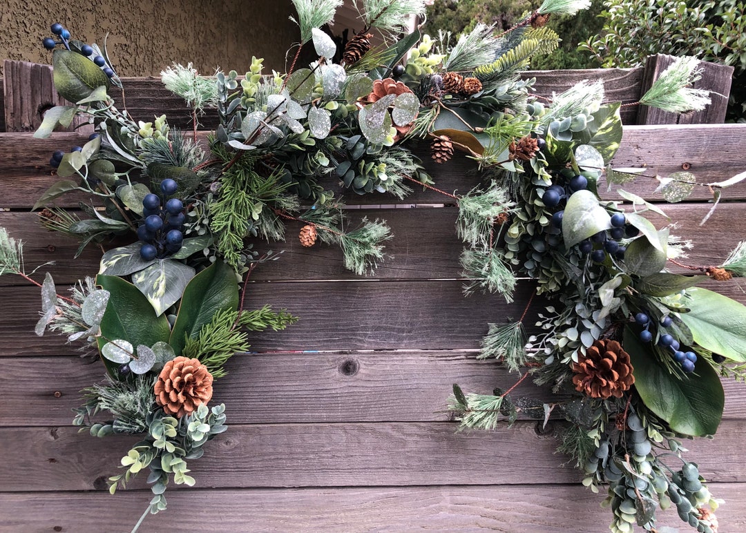 Winter Garland Winter Blueberry Garland Winter Table Decor Winter ...