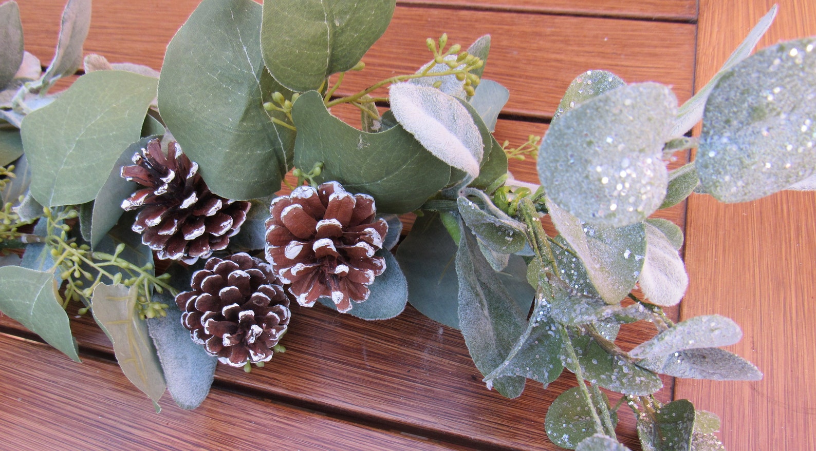 Winter Lamb's Ear Greenery Winter Eucalyptus Table Decor Christmas ...