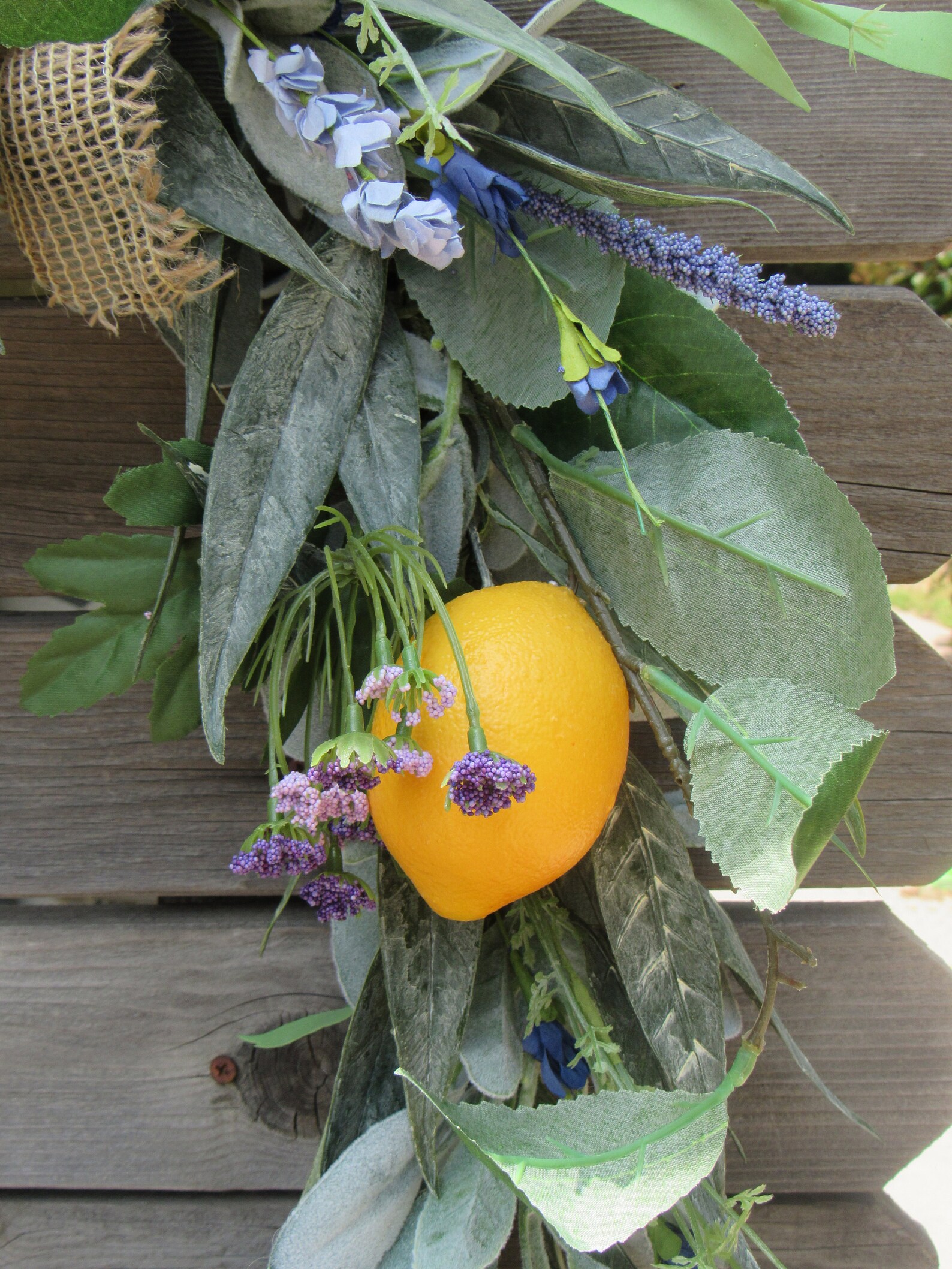Lemon Lavender Garland Lemon Lamb's Ear Swag Lemon Bay Leaf Lemon ...