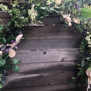 Blueberry Garland Blueberry Greenery Summer Garland Spring Berry Swag ...