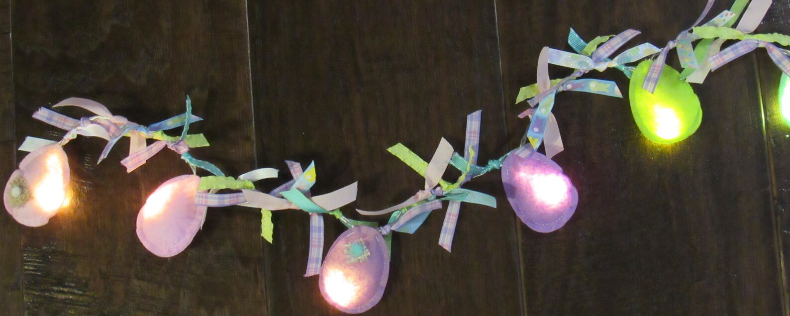 Easter Egg Lighted Garland Easter Egg Lit Mantel Decor Pink | Etsy