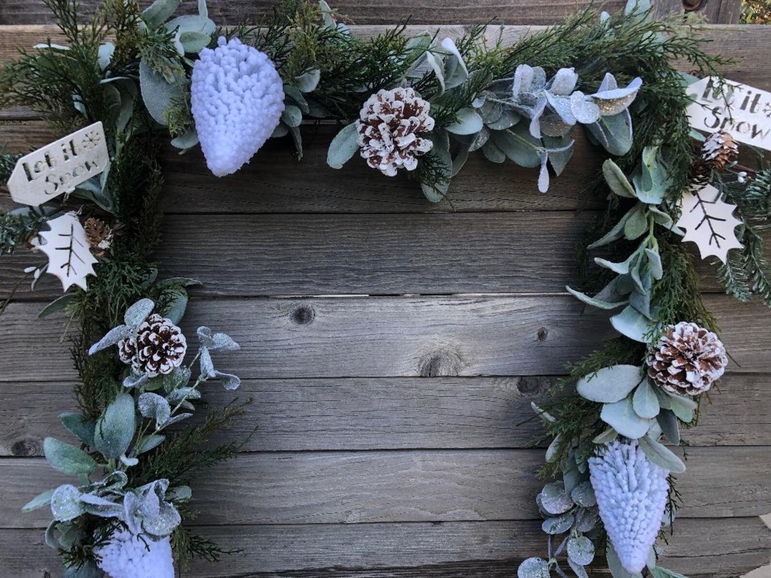 Winter Garland Winter Mantel Swag Winter Greenery Garland Winter Table ...