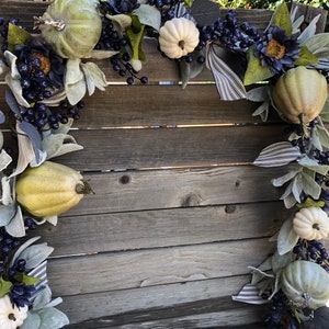 Fall Garland Fall Pumpkin Table Decor Fall Eucalyptus Mantel Swag ...