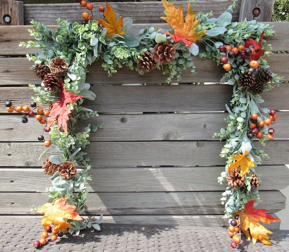 Fall Greenery Garland Fall Leaf Table Decor Thanksgiving | Etsy