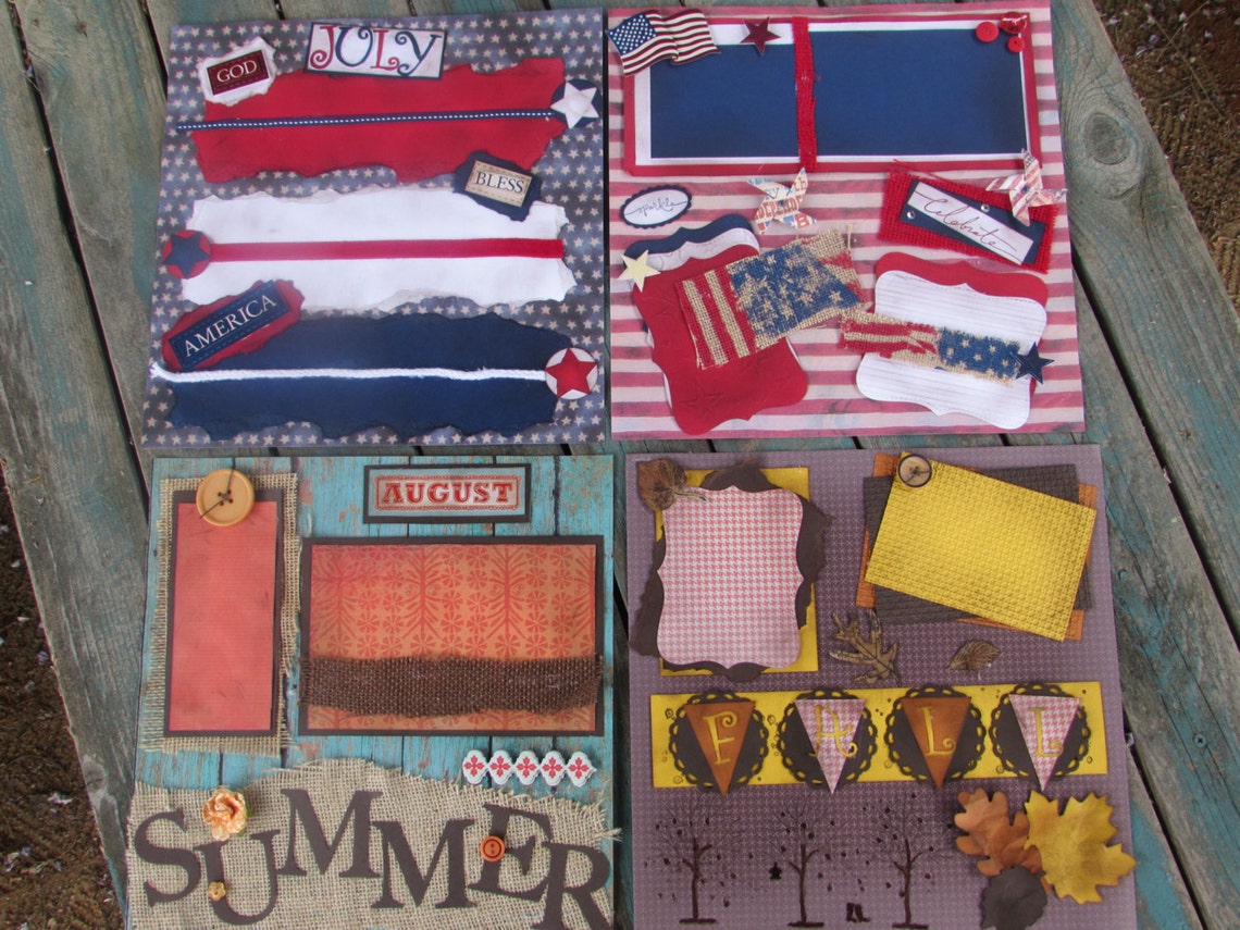 Pre-made Scrapbook Handmade Scrapbook Stampin up Scrapbook 12" X 12 ...