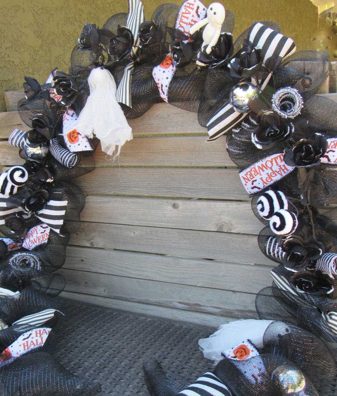 10' Halloween Garland Happy Halloween Door Decor Ghost - Etsy