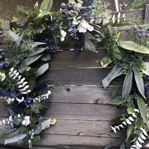 Winter Garland Winter Berry Garland Winter Eucalyptus Swag Winter ...