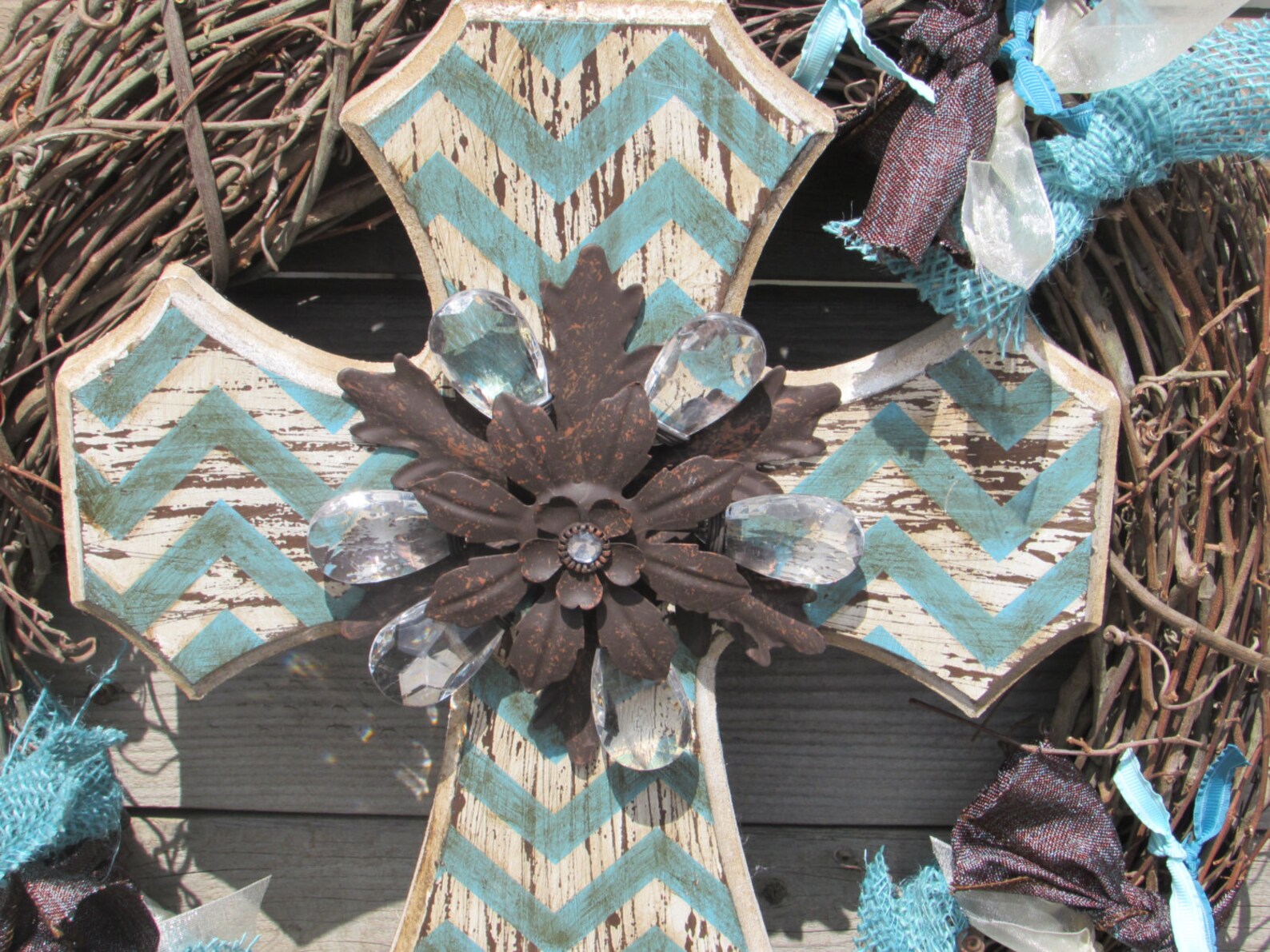 18 Cross Wreath Religious Cross Wreath Grapevine Cross - Etsy