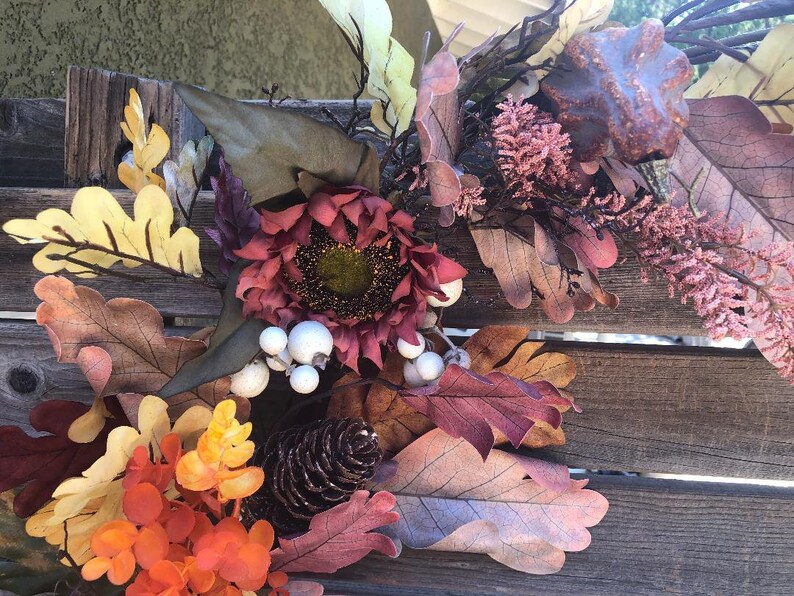 Fall Leaf Garland Fall Table Decor Pumpkin Door Decor Fall - Etsy