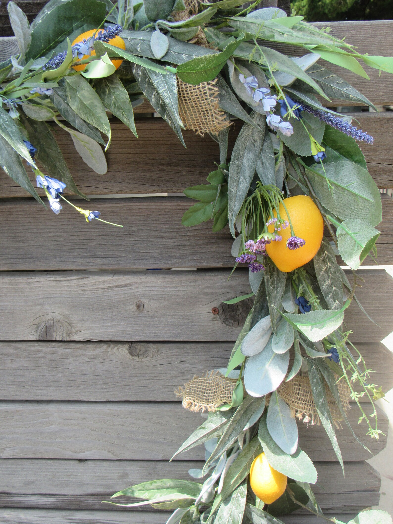 Lemon Lavender Garland Lemon Lamb's Ear Swag Lemon Bay Leaf Lemon ...