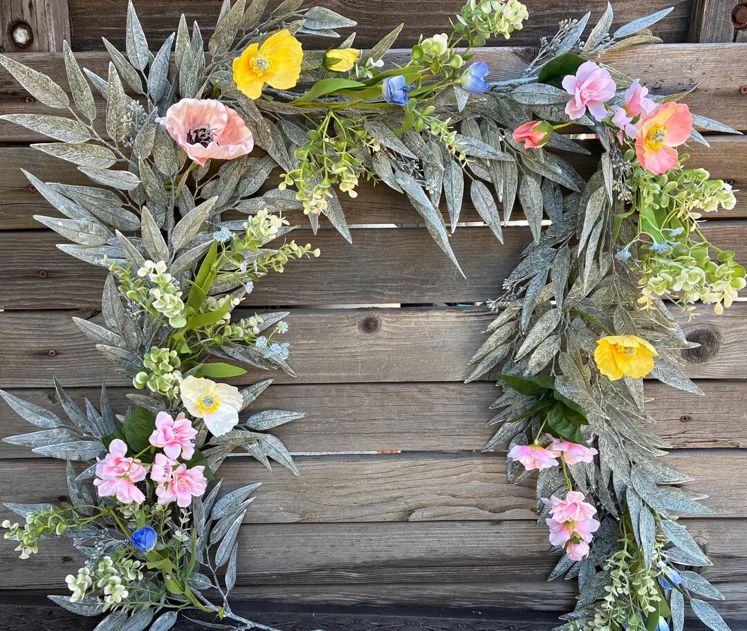 Spring Garland Poppy Garland Summer Garland Easter Table Decor Camellia ...