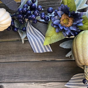 Fall Garland Fall Pumpkin Table Decor Fall Eucalyptus Mantel Swag ...