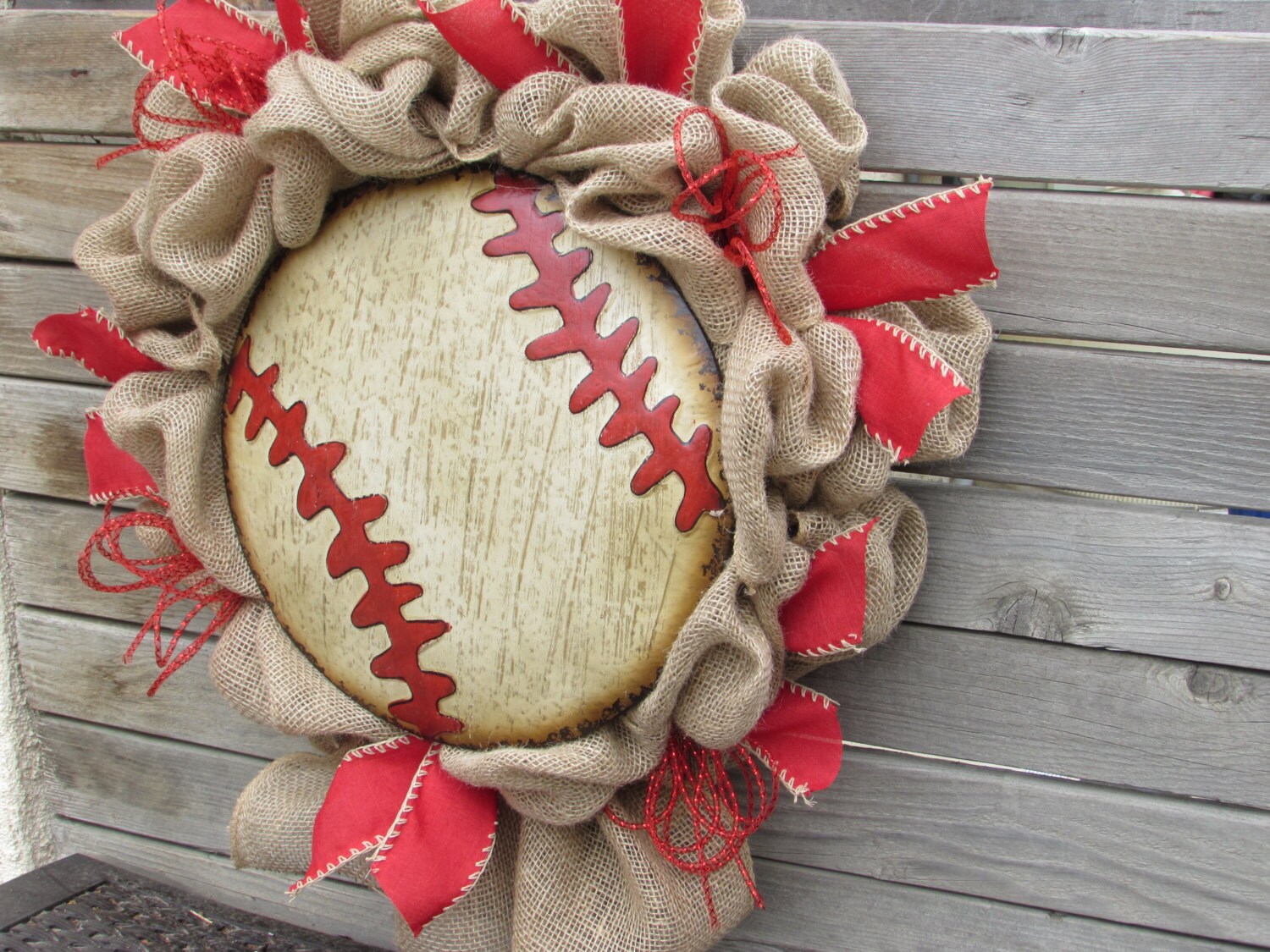 24 Baseball Wreath Baseball Burlap Wreath Sports Wreath - Etsy