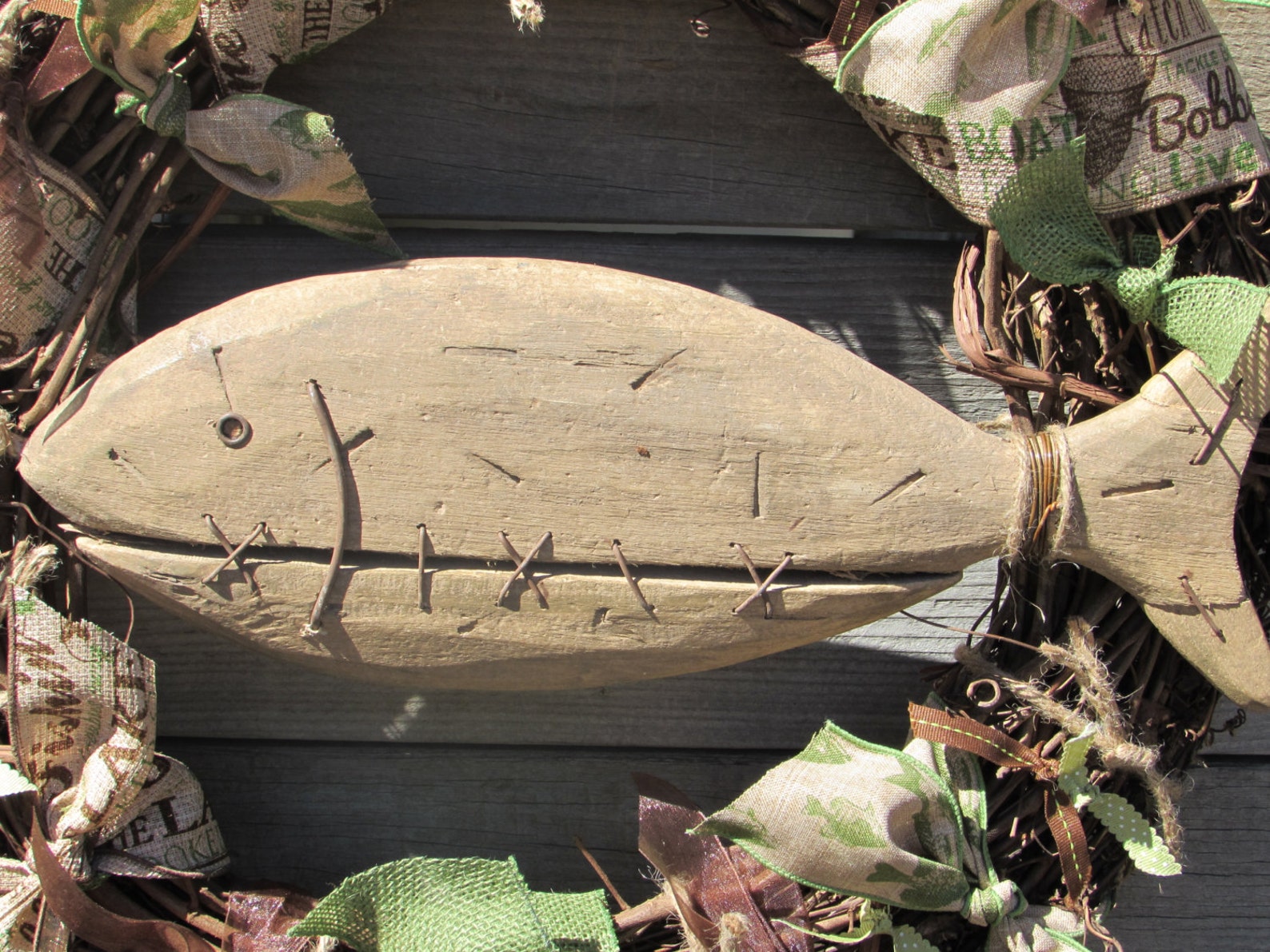 18 Fish Wreath Fishing Wreath Grapevine Wreath Summer - Etsy