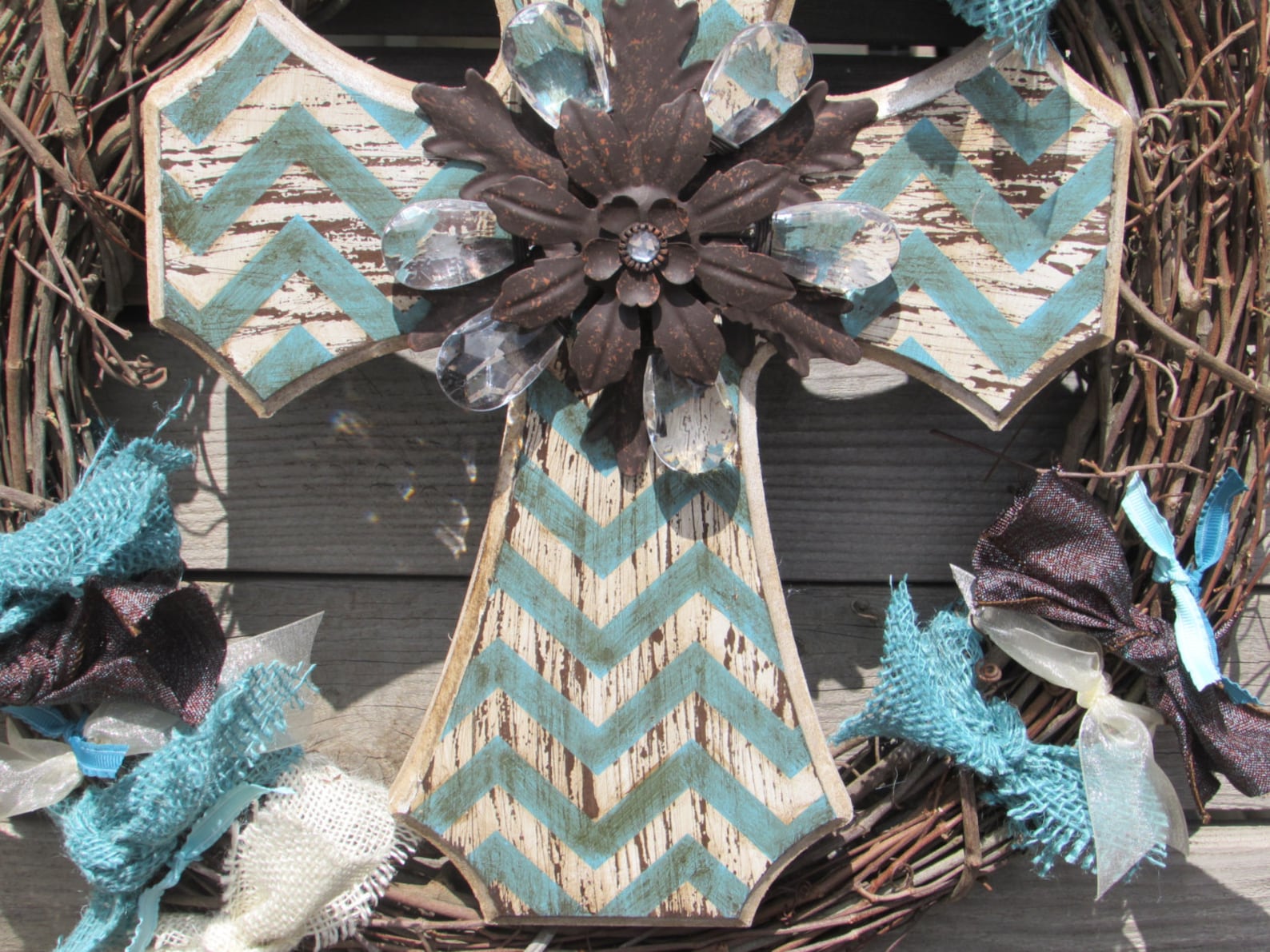 18 Cross Wreath Religious Cross Wreath Grapevine Cross - Etsy