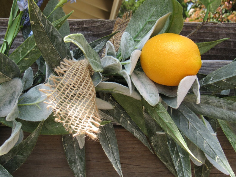 Lemon Lavender Garland Lemon Lamb's Ear Swag Lemon Bay Leaf Lemon ...