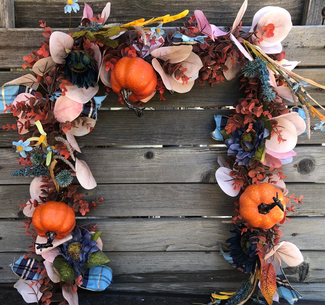 Fall Garland Fall Pumpkin Greenery Thanksgiving Table Decor ...