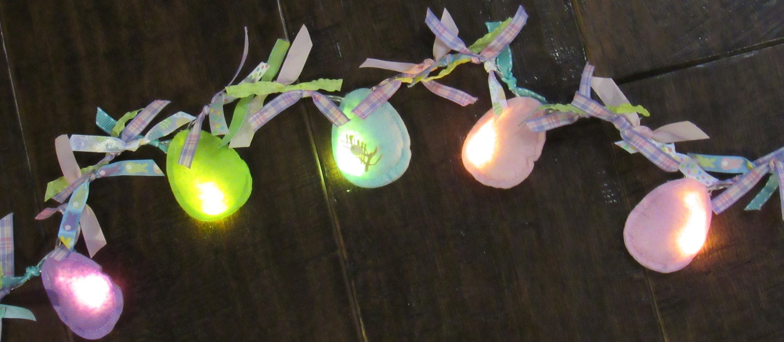 Easter Egg Lighted Garland Easter Egg Lit Mantel Decor Pink | Etsy