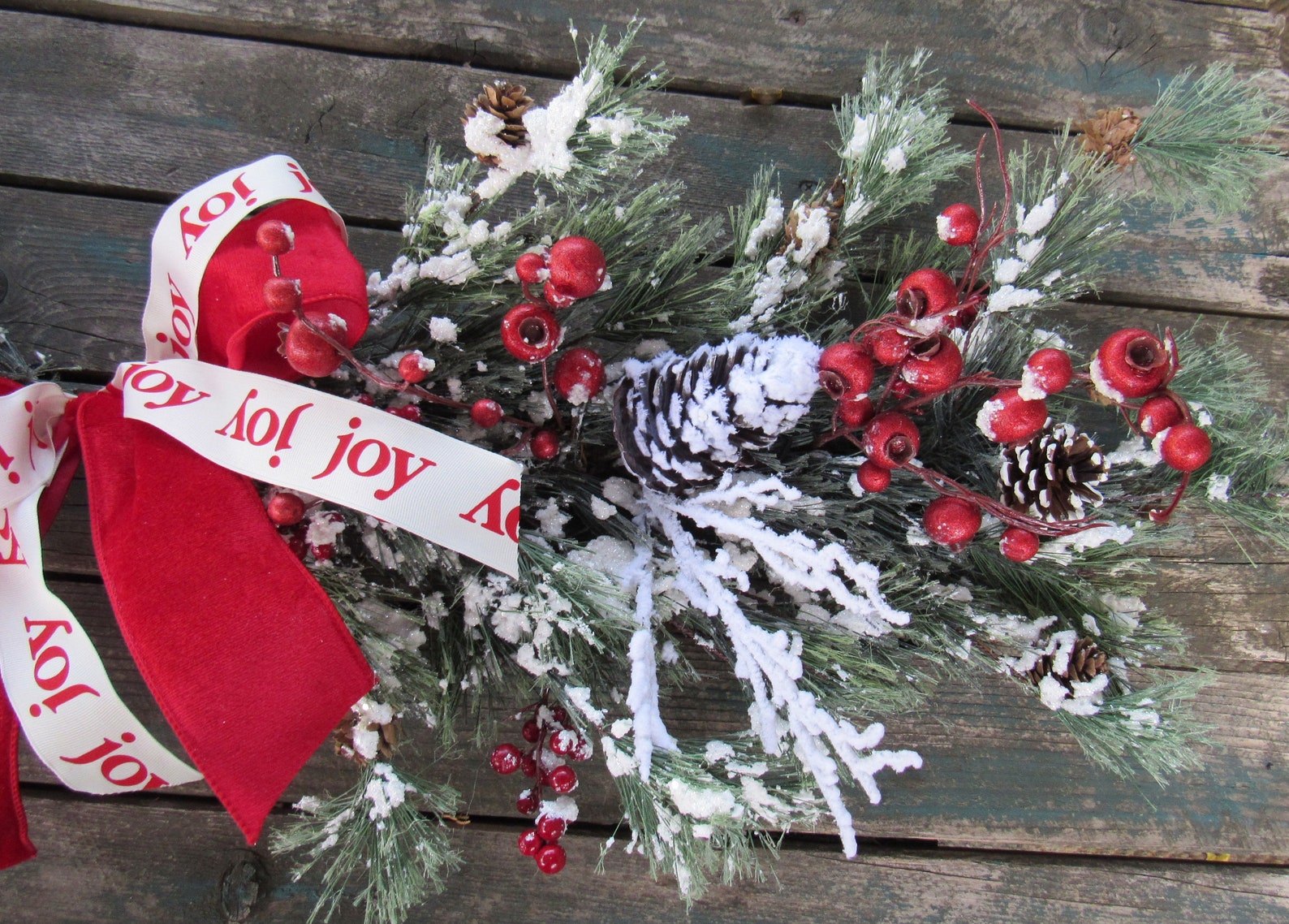 Christmas Table Decor Christmas Centerpiece Holiday Joy Table - Etsy