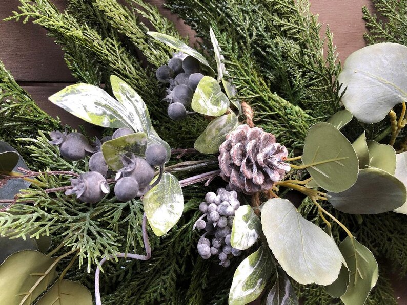 Winter Pine Table Decor Winter Blueberry Centerpiece Winter - Etsy