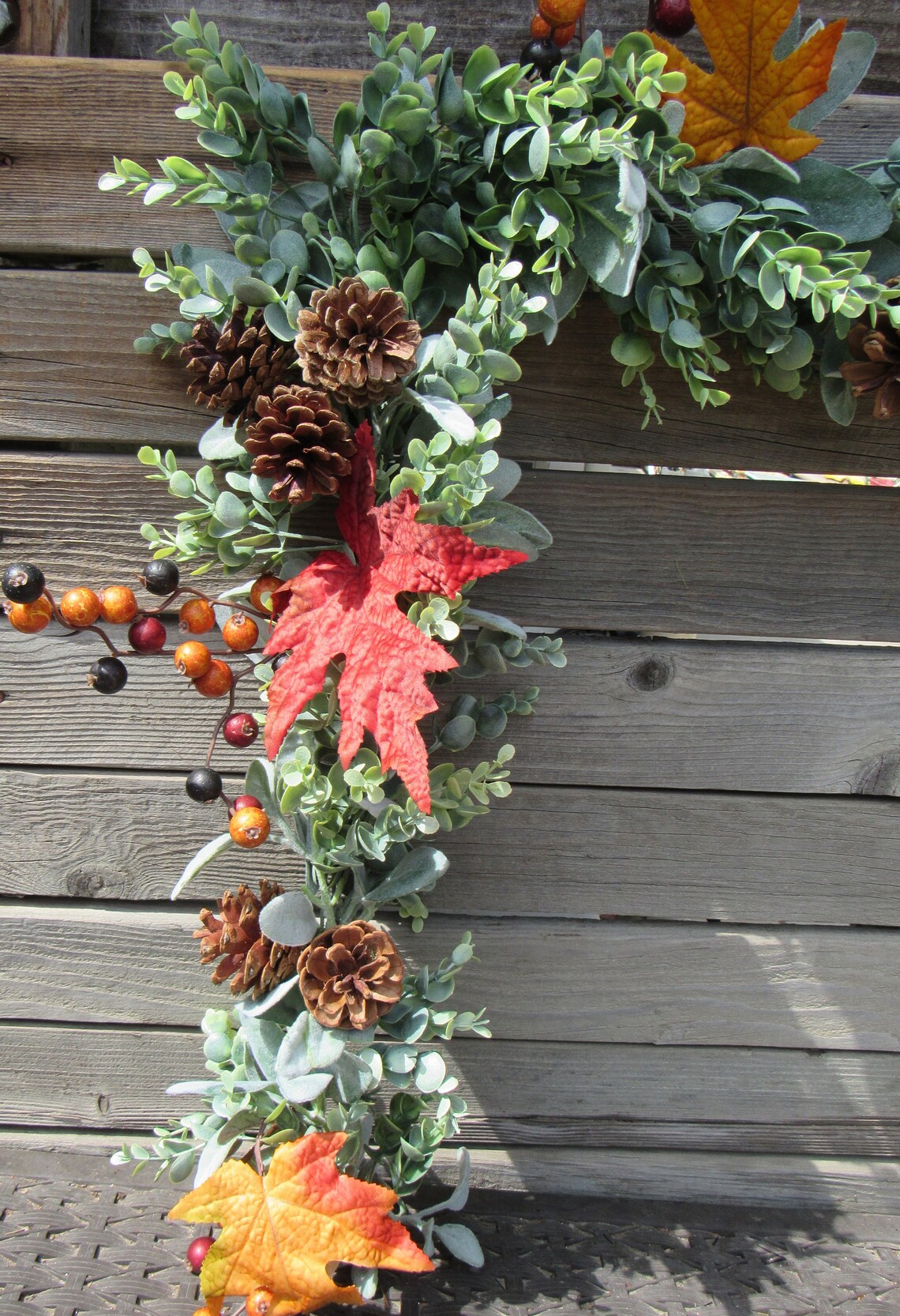 Fall Greenery Garland Fall Leaf Table Decor Thanksgiving | Etsy