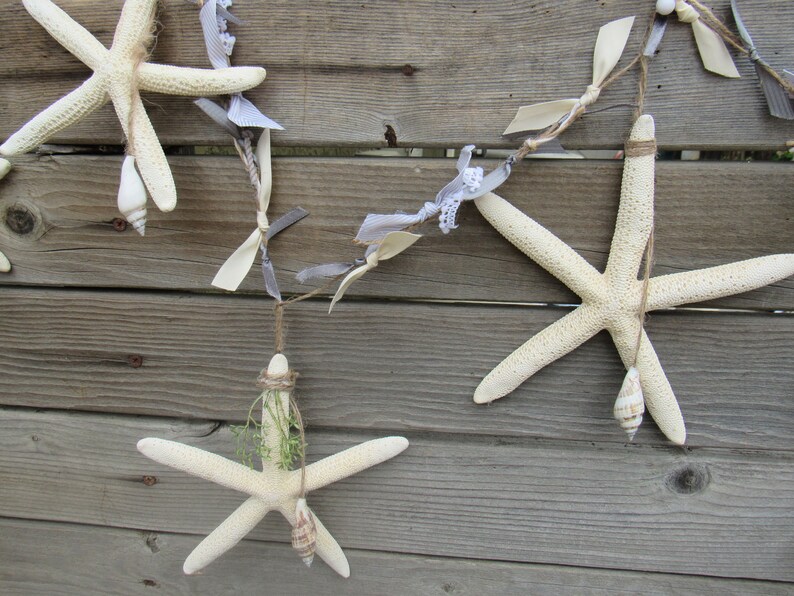 Starfish Garland Seashell Garland Beach Swag Seashell Mantel - Etsy