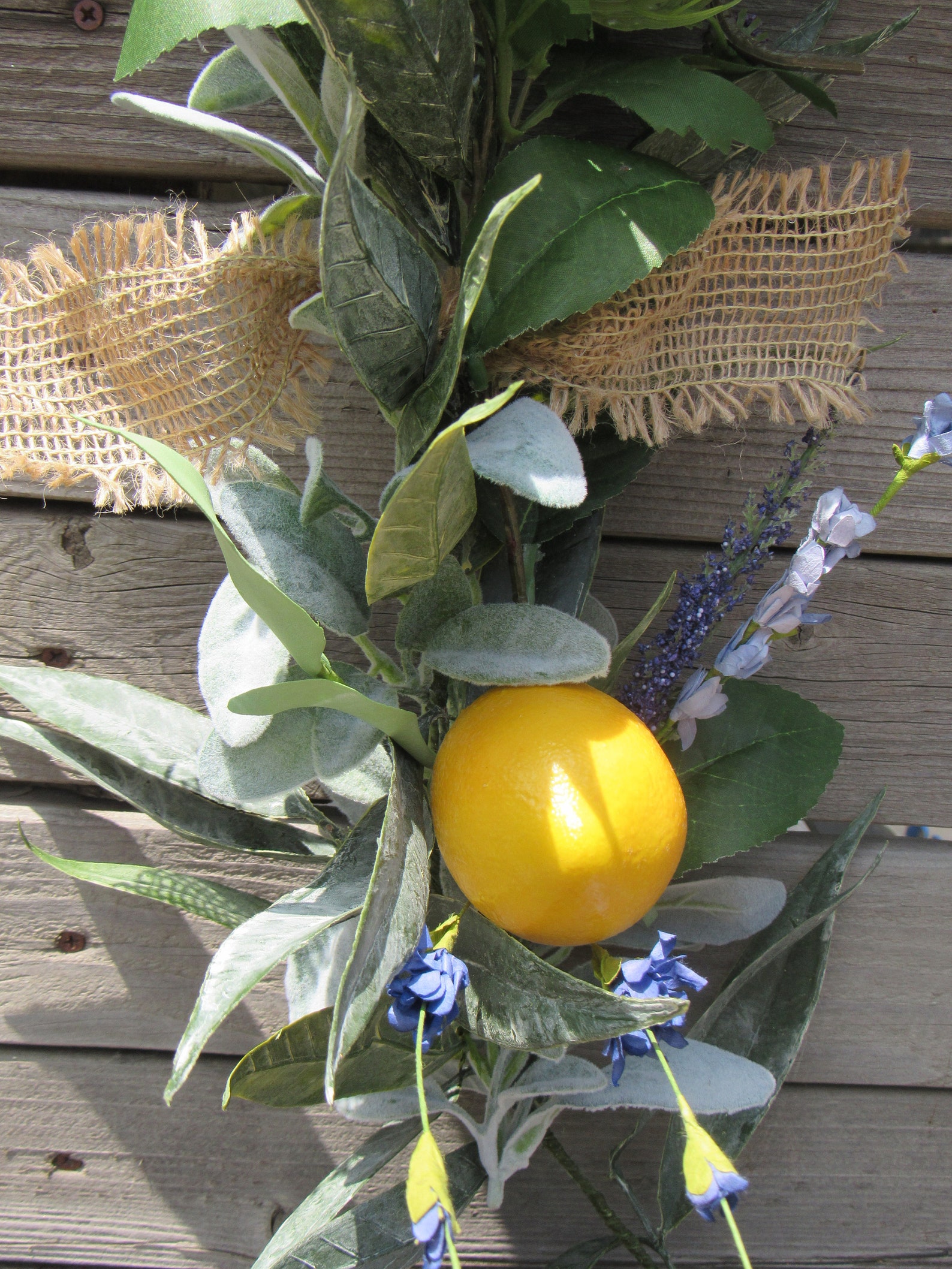 Lemon Lavender Garland Lemon Lamb's Ear Swag Lemon Bay Leaf Lemon ...