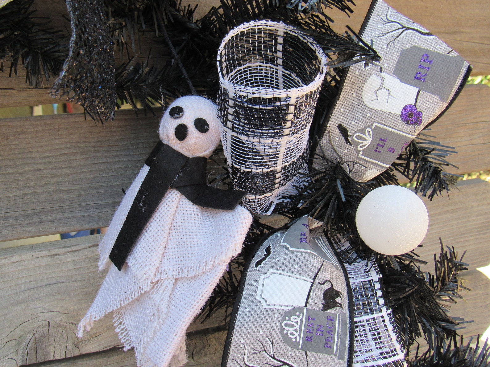 Halloween Garland Ghost Garland Ghost Mantel Swag Skull - Etsy