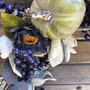 Fall Garland Fall Pumpkin Table Decor Fall Eucalyptus Mantel Swag ...