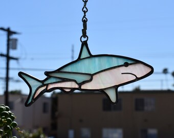 Stained glass shark | Etsy