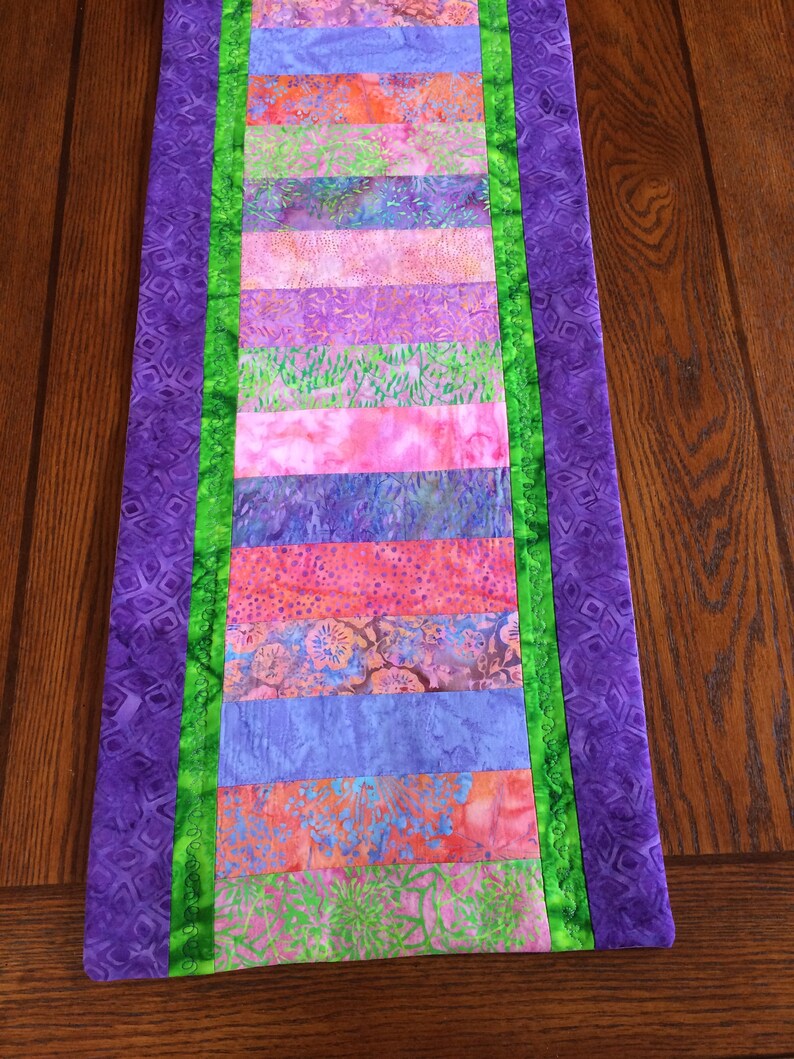 Lavender and Pink Table Runner Easter Table Runner Spring | Etsy