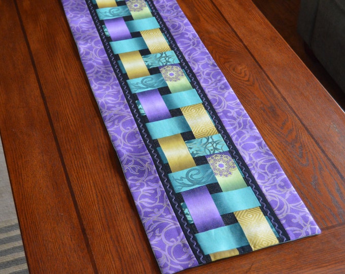 Table Runner, Spring, Multicolor Ribbons and Medallions, Gift Idea ...