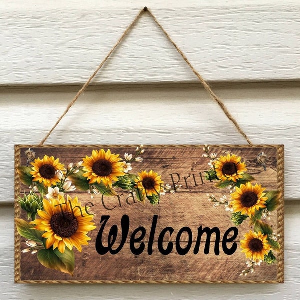 Wood Sunflower Sign - Etsy