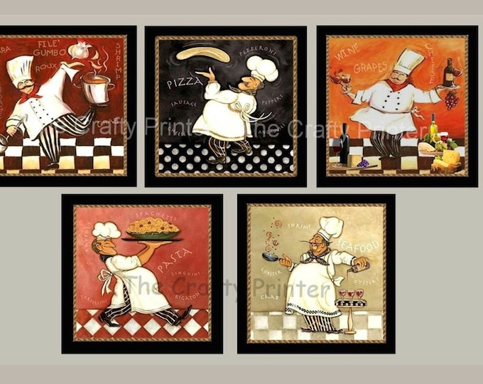 African American Black Chef Kitchen Bistro Italian Cooking Decoration ...